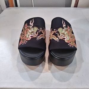 bebe | Shoes | Bebe Dragon Sandals Slides Embroidered | Poshmark